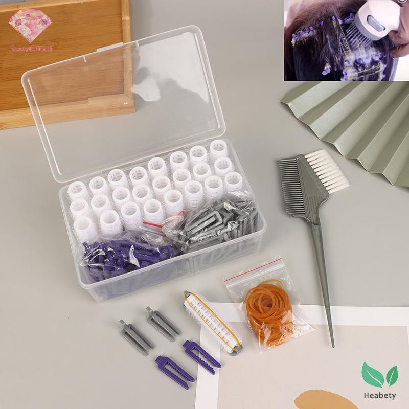 Heabty 24 ชิ้น/เซ็ตผม Root Perm Rods บาร์ Curlers พร้อมคลิปและยางรัด ...