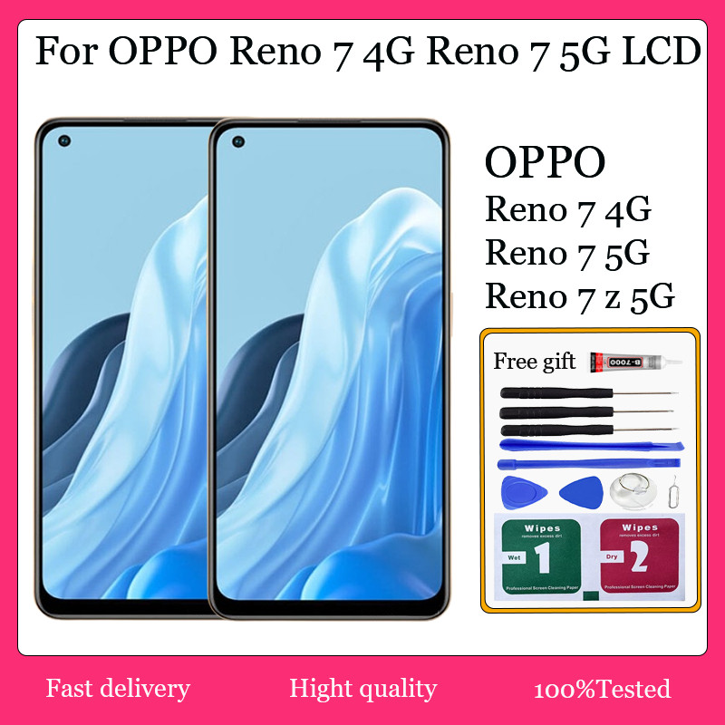 Original AMOLED สําหรับ OPPO Reno 7 4G Reno 7 5G Reno 7z 5G จอแสดงผล ...