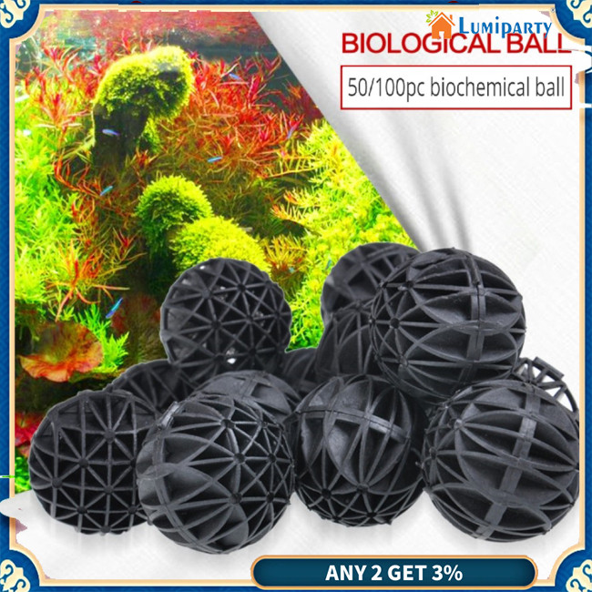 Lumiparty 50 ชิ้น/100 ชิ้นผ้าฝ้าย Bio Balls Bacterial Ball Bioballs ชาม ...
