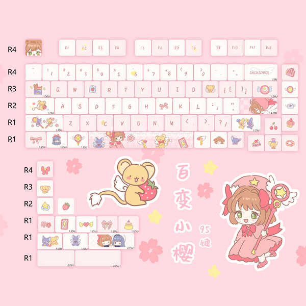 คีย์แคป คีย์แคปไทย keycap Dragon Riding Variety Sakura Melody chikawa ...
