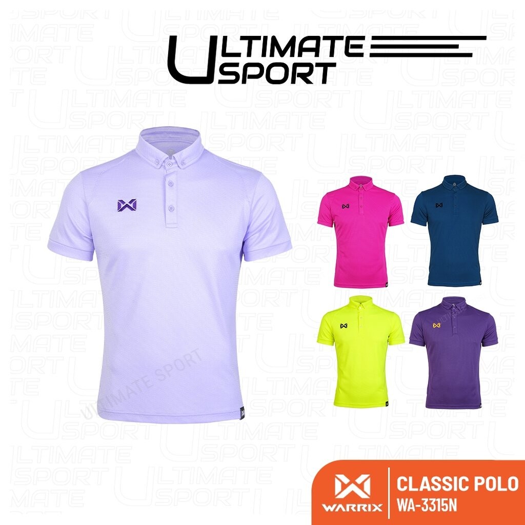 Warrix รุ่น Classic WA3315 เสื้อโปโลวาริกซ์แขนสั้นสีล้วนคอปก ใส่ทำงาน ...