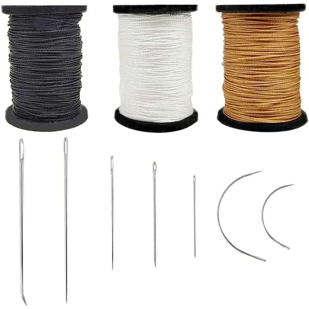 Leather Sewing Kit 0.8mm 65m Nylon Waxed Thread Repair Cord DIY Leather ...