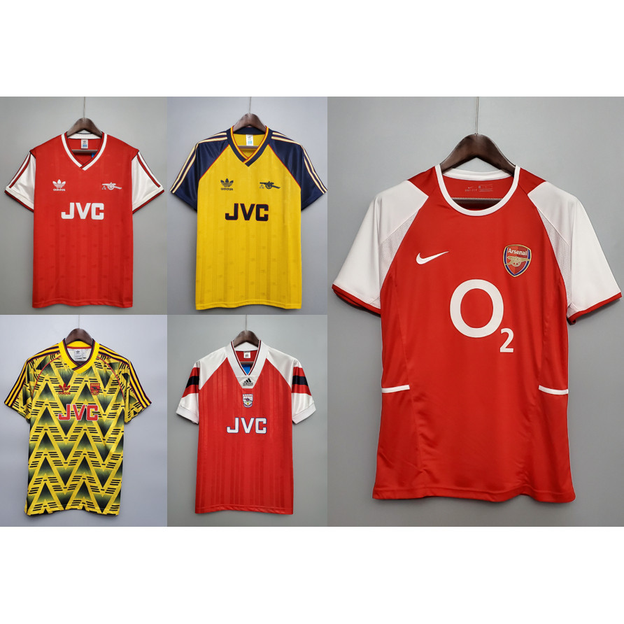 91 93 02 04 Retro Arsenal Home Away Kit Ars Enal เสื ้ อฟุตบอลวินเทจ ...