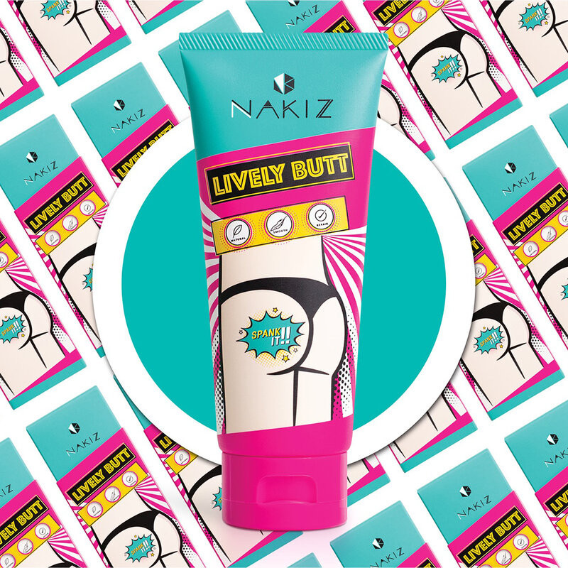 Nakiz Lively Butt 100ml นาคิส ครีมบำรุงผิวบริเวณบั้นท้าย ลบเลือนรอยดำ ...