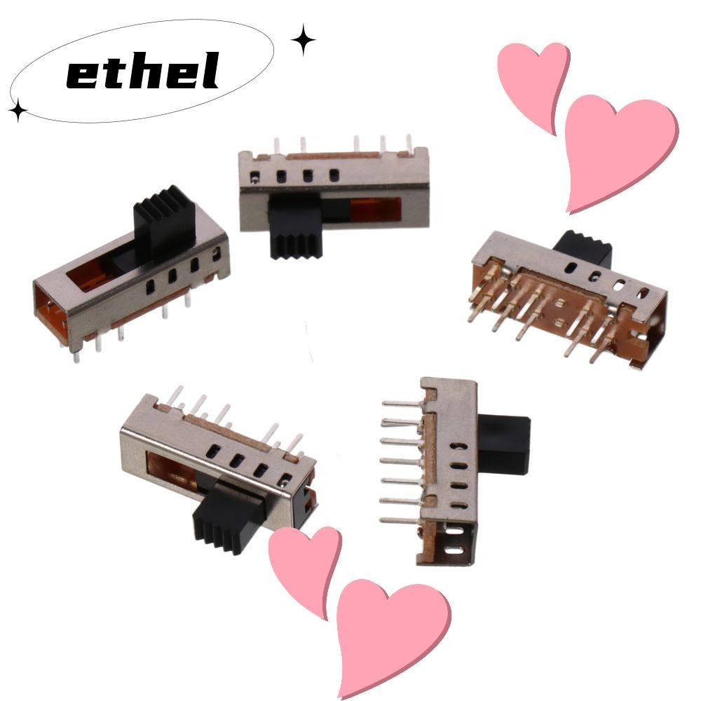 Ethel1 5 ชิ้น Micro Slide Switch, SS-24E01 10P 2P4T Toggle Switch, 5 มม.สลับ 4 ตําแหน่งแนวตั้ง ...