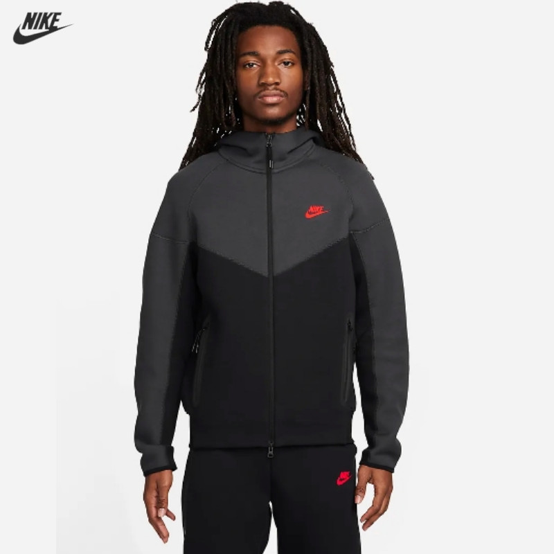 Ready Stockของแท้ 100% Nike TECH FLECE Mens Hooded Windproof Casual ...