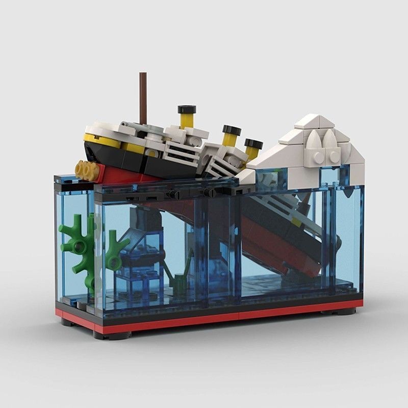 Mini Titanic ใช้งานร่วมกับ Lego Creative MOC Building Blocks Iceberg ...
