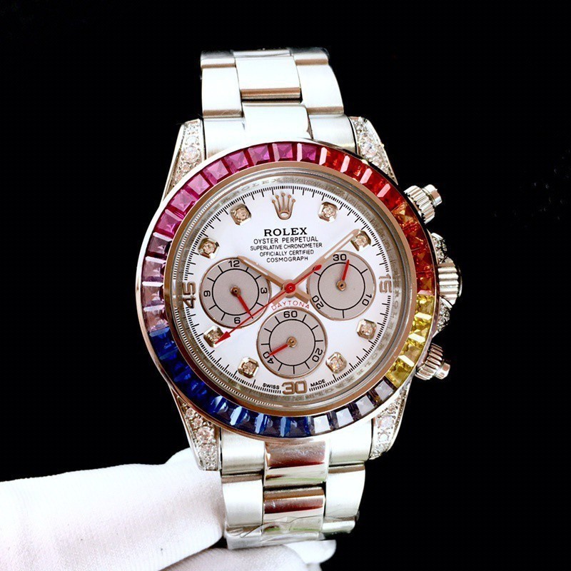 Rolex Cosmograph Daytona Fancy Color Diamond Series 116598 Rbow ...