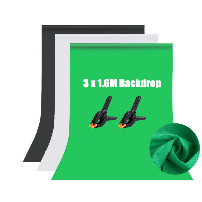 Photo Studio 3x1.6m Backdrop Non-woven Photography Green Screen ...