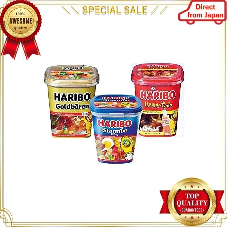 【Direct from JAPAN】Haribo Gummy Cup 3-pack set (Starmix, Happy Cola ...