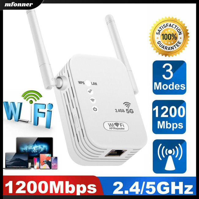 Wifi Extender สัญญาณ Booster ที่มีประสิทธิภาพ 1200M 5G Dual Band ...