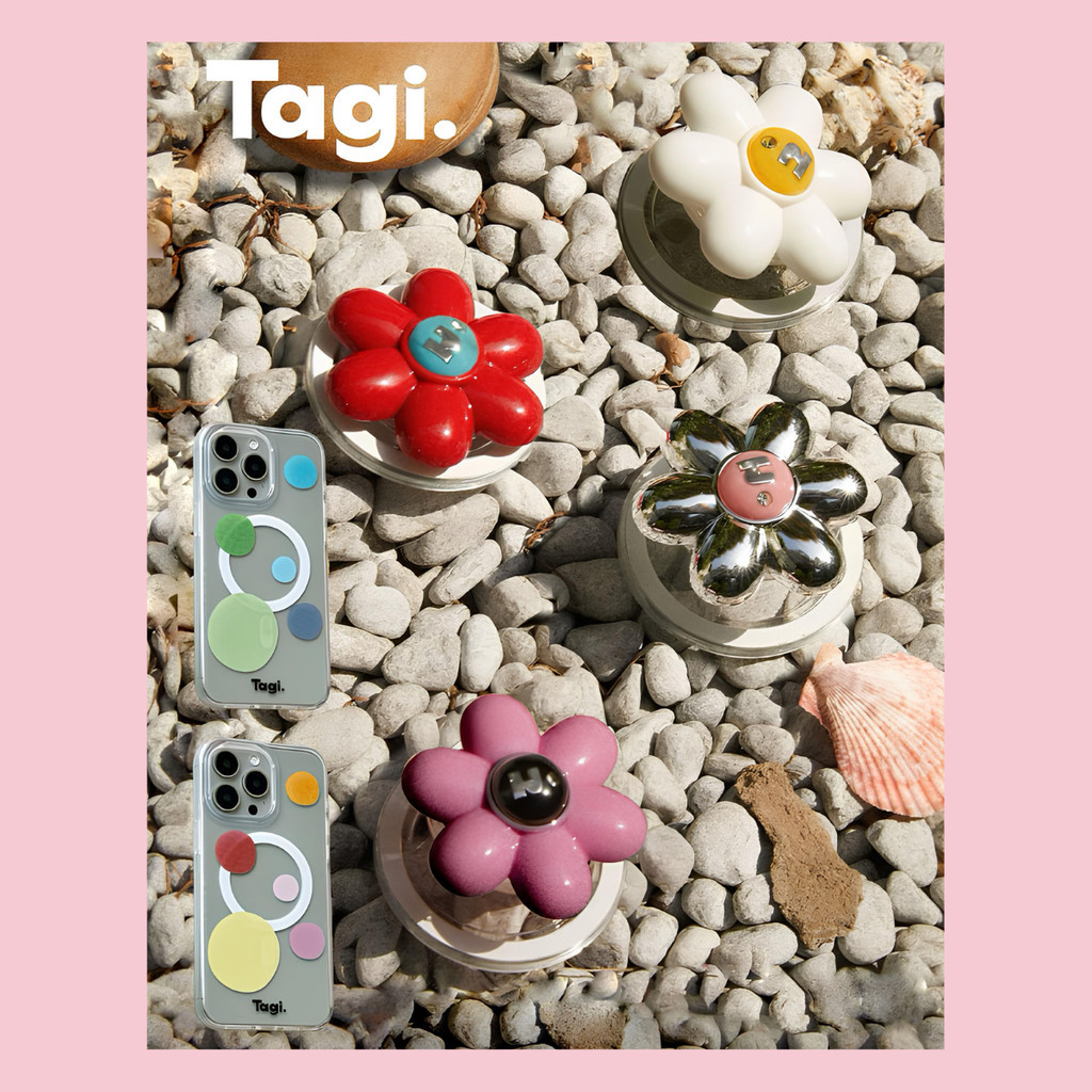 [Ready-Store] Tagi Case Blooming Flower Magsafe Stand Tagi Phone Holder ...