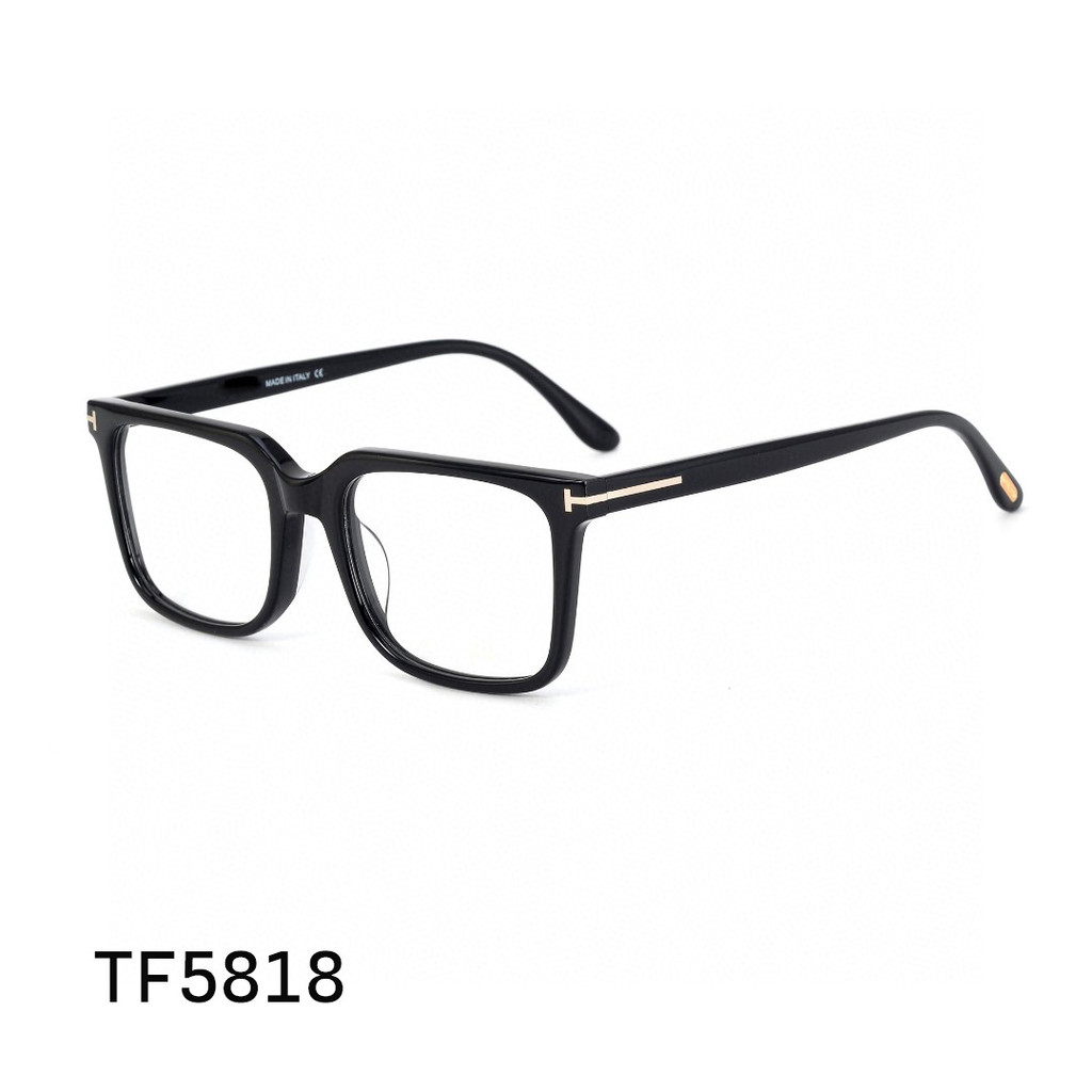 แว่นตา TOM FORD กรอบ TF5818 คลาสสิก สำหรับธุรกิจ กรอบสี่เหลี่ยมสีดำ ...