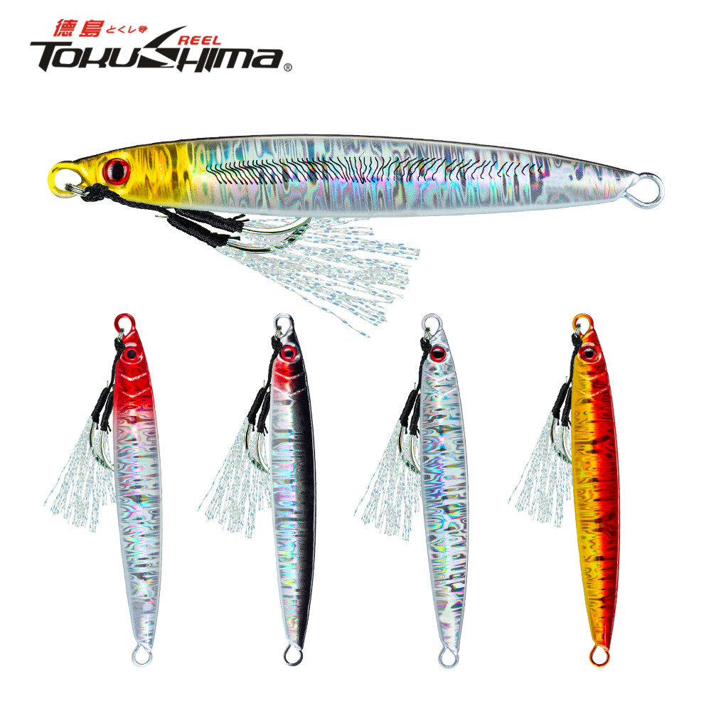 1 PC โลหะ Jig Casting Lure 14g-100g Sinking โลหะ Jigging Lures ประดิษฐ์ Hard เหยื่อตกปลา Jig 3D ...