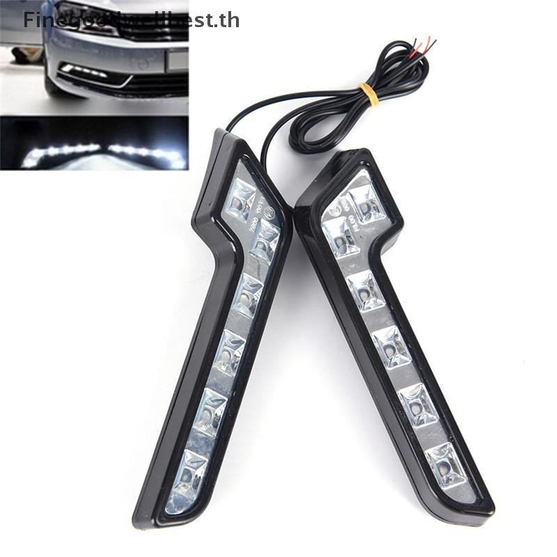 Fbth 2 x Bright 6LED Super White รถขับรถโคมไฟหมอก 12V DRL ไฟวิ่งกลางวันร้อน | Shopee Thailand