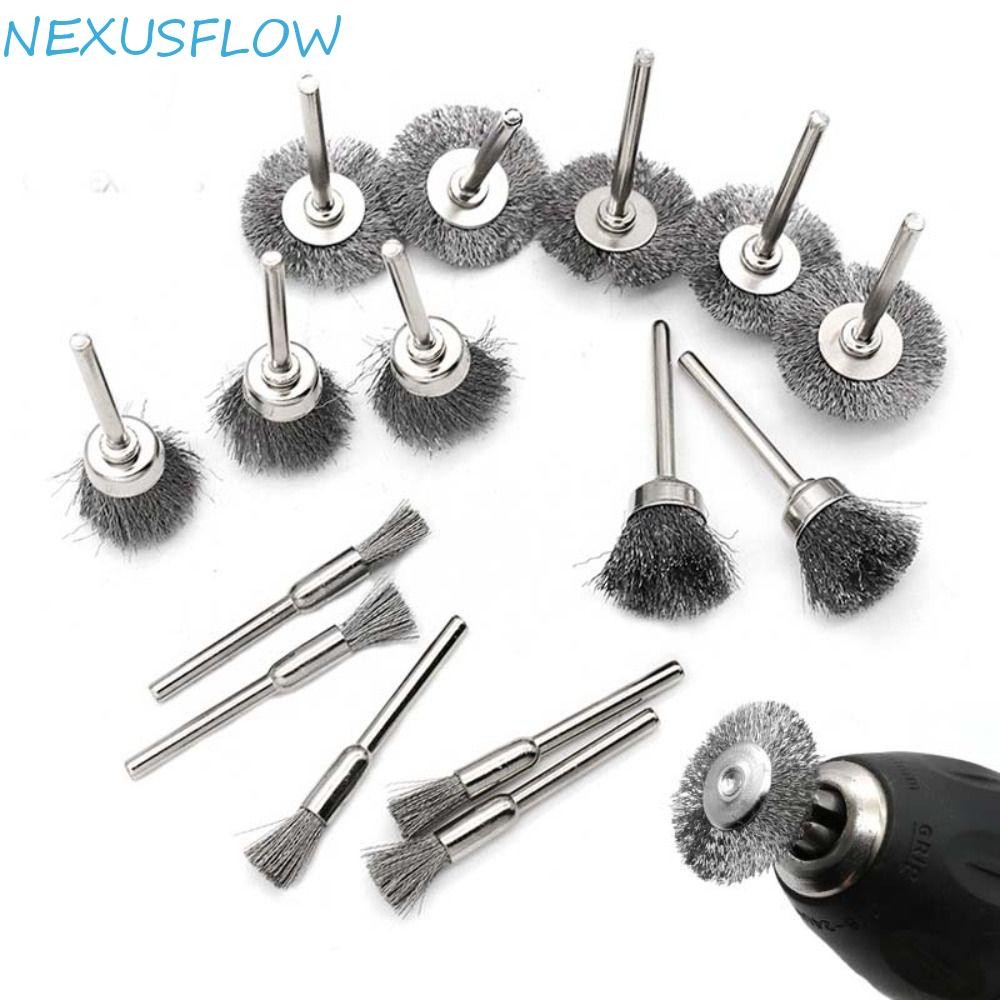 Nexusflow 5 ชิ้นแปรงขัด,บดล้อแกะสลักแปรงเครื่องมือโรตารี่,มินิสนิมถอด T-รูปขัดลวดล้อเครื่องมือ ...
