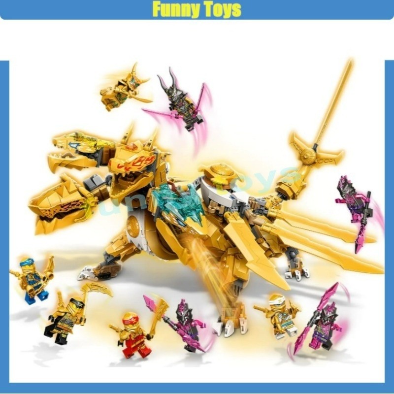 71747 Lloyds Golden Ultra Dragon Building Block Assembly Model เด็ก ...