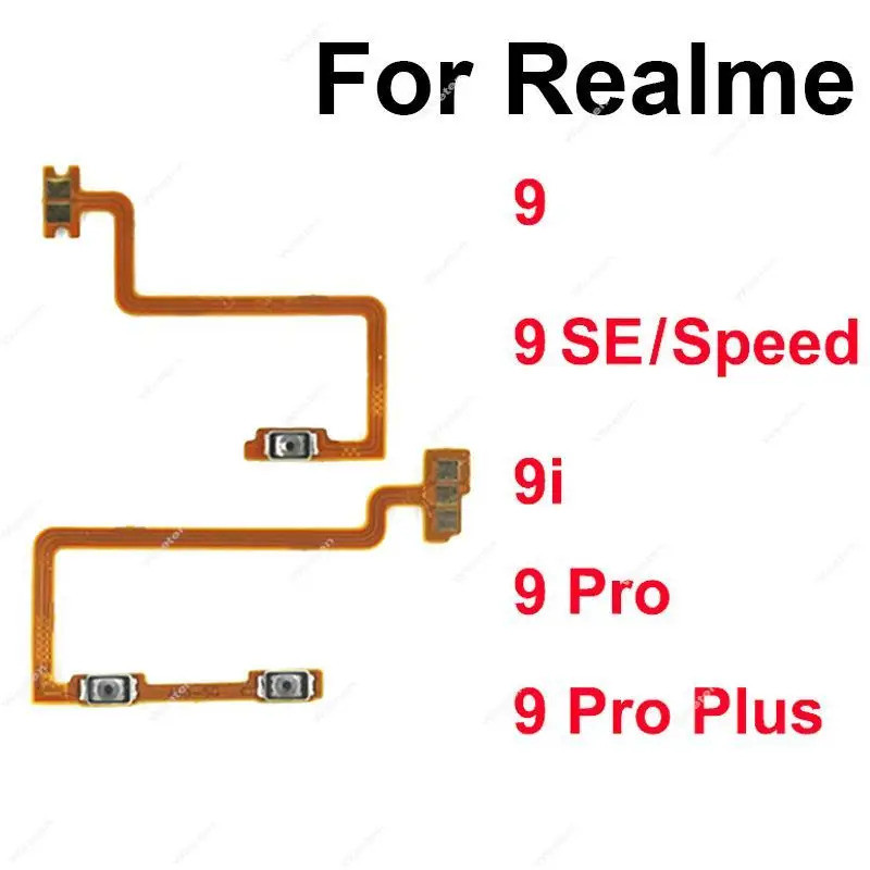 ปุ่มปรับระดับเสียงสายไฟ Flex Cable สําหรับ Realme 9 9 Pro Plus 9i 9 ...