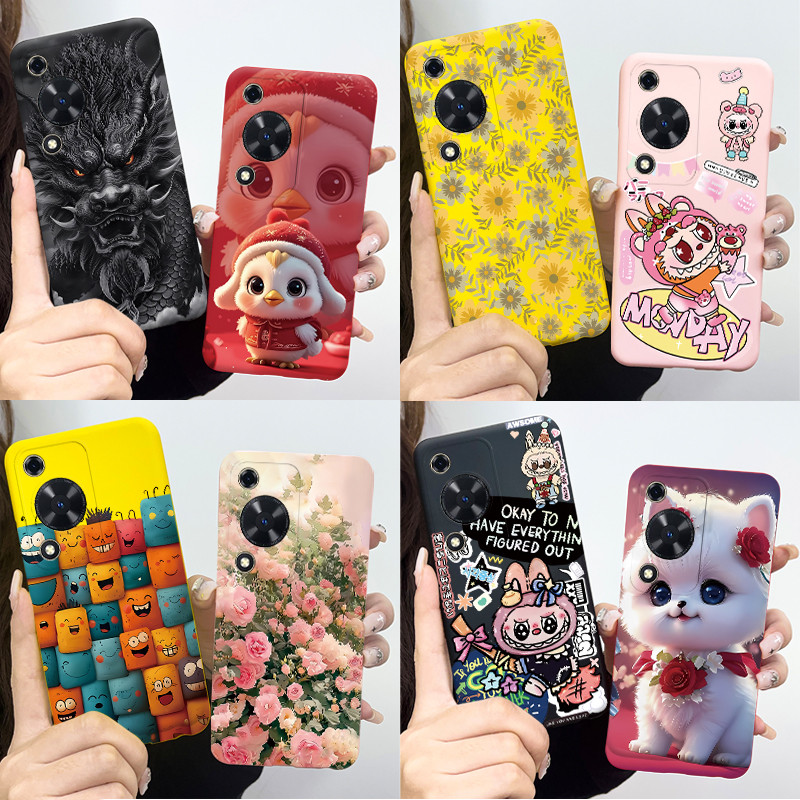 สําหรับ Huawei Nova Y72 น่ารัก Labubu แมวมังกรรูปแบบซิลิโคน Soft Jelly ...