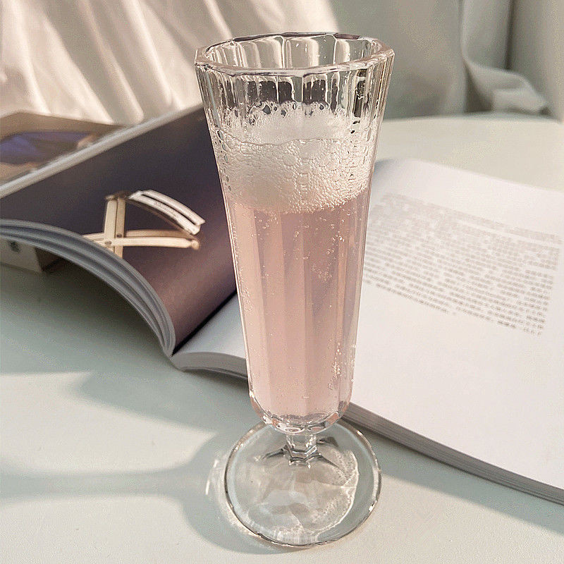สไตล์ฝรั่งเศสย้อนยุค ก oblet ทรัมเป็ตแก้วแชมเปญผลไม้แก้วน้ําผลไม้แก้ว ...