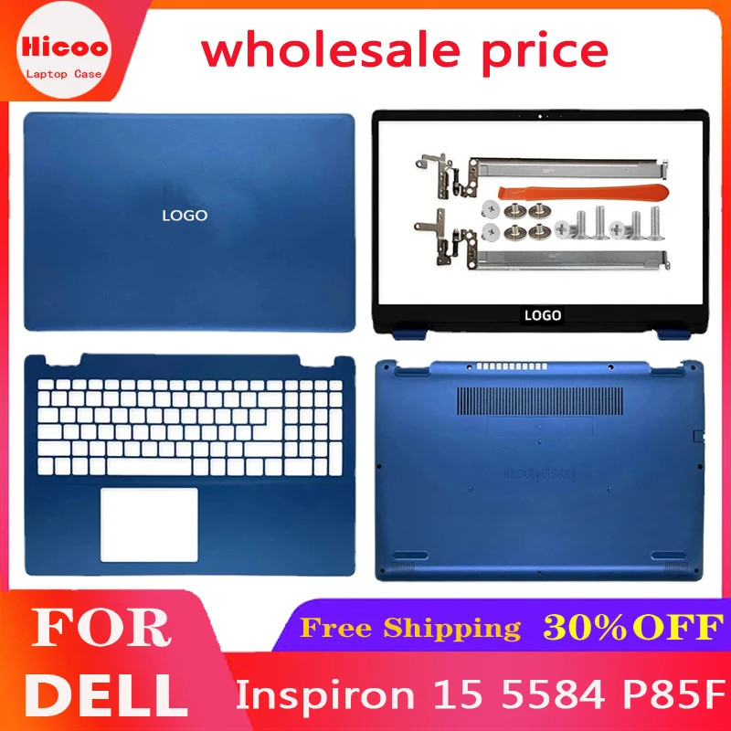 ใหม่ ของแท้ ฝาครอบบานพับ ด้านหลัง LCD สีฟ้า สําหรับ Dell Inspiron 15 ...