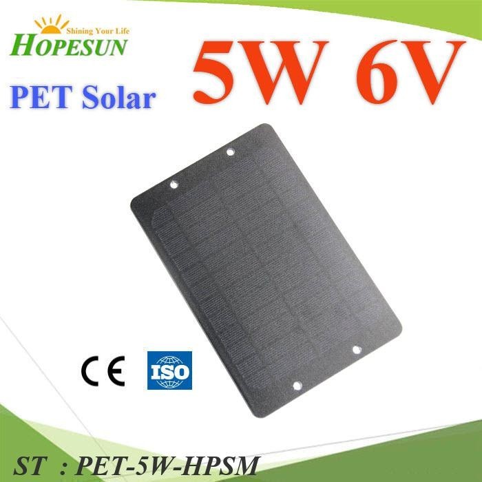 แผงโซลาร์เซลล์ 5W 6V PET MONO Crystalline mini Solar PV Module 6V รุ่น ...