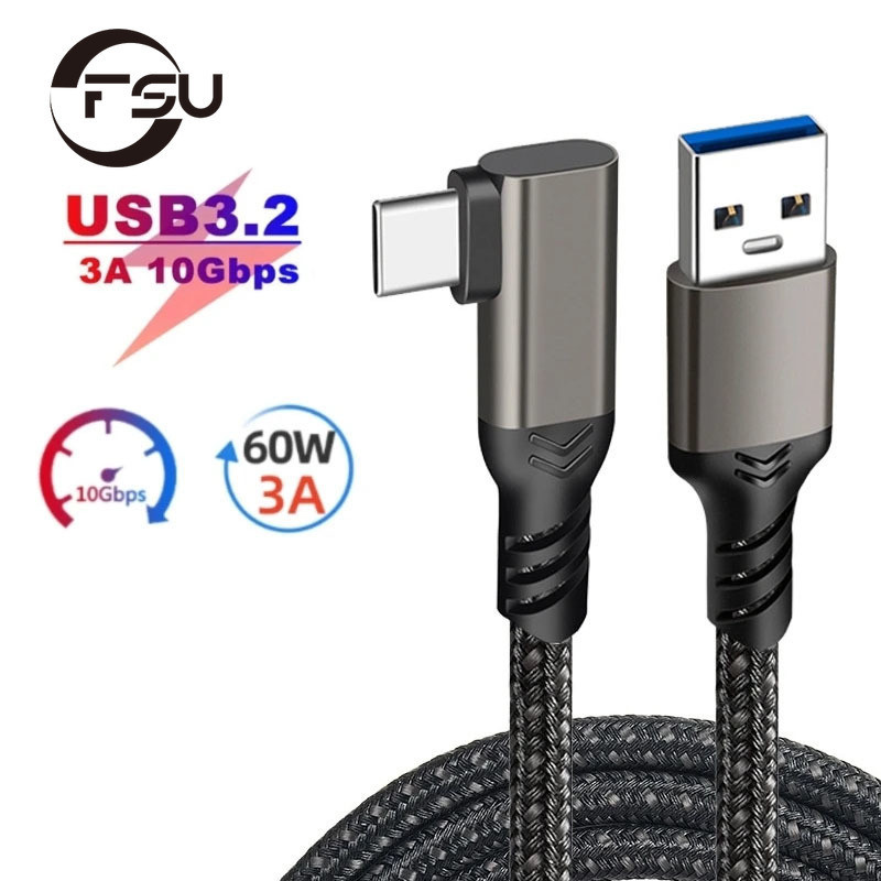 Fsu 1m 2m 3m 5m USB3.2 ถึง Type-C สาย PD 60W 3A Fast Charge USB A ถึง ...