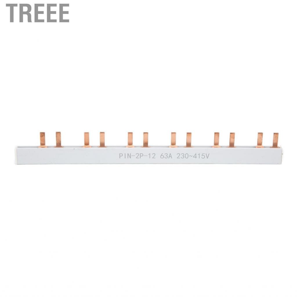 Treee Circuit Breaker Copper Bus Bar ค่าการนำไฟฟ้าที่ดี PVC 2P 12 Way 63А Pin Type Busbar สำหรับ ...