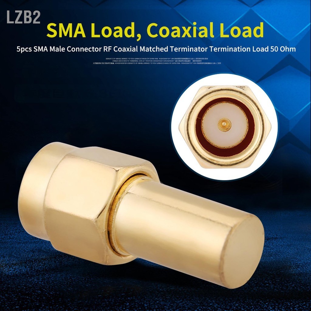 LZB2 5ชิ้นSMAชายเชื่อมต่อRFโคแอกเชียลที่จับคู่Terminatorการสิ้นสุดโหลด50โอห์ม2วัตต์ | Shopee ...