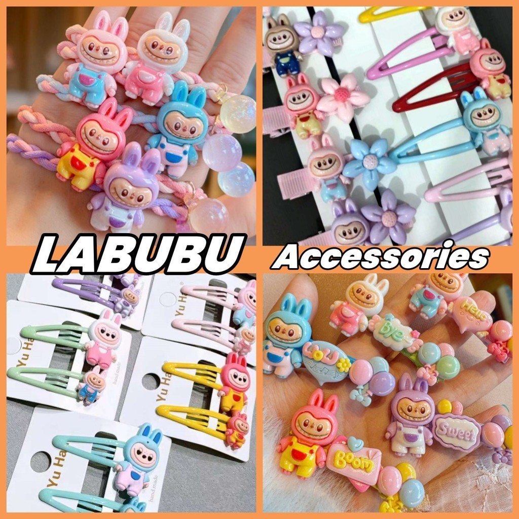 Labubu Hair Pin เครื ่ องประดับผมมอนสเตอร ์ LABUBU การ ์ ตูนพวงกุญแจของ ...