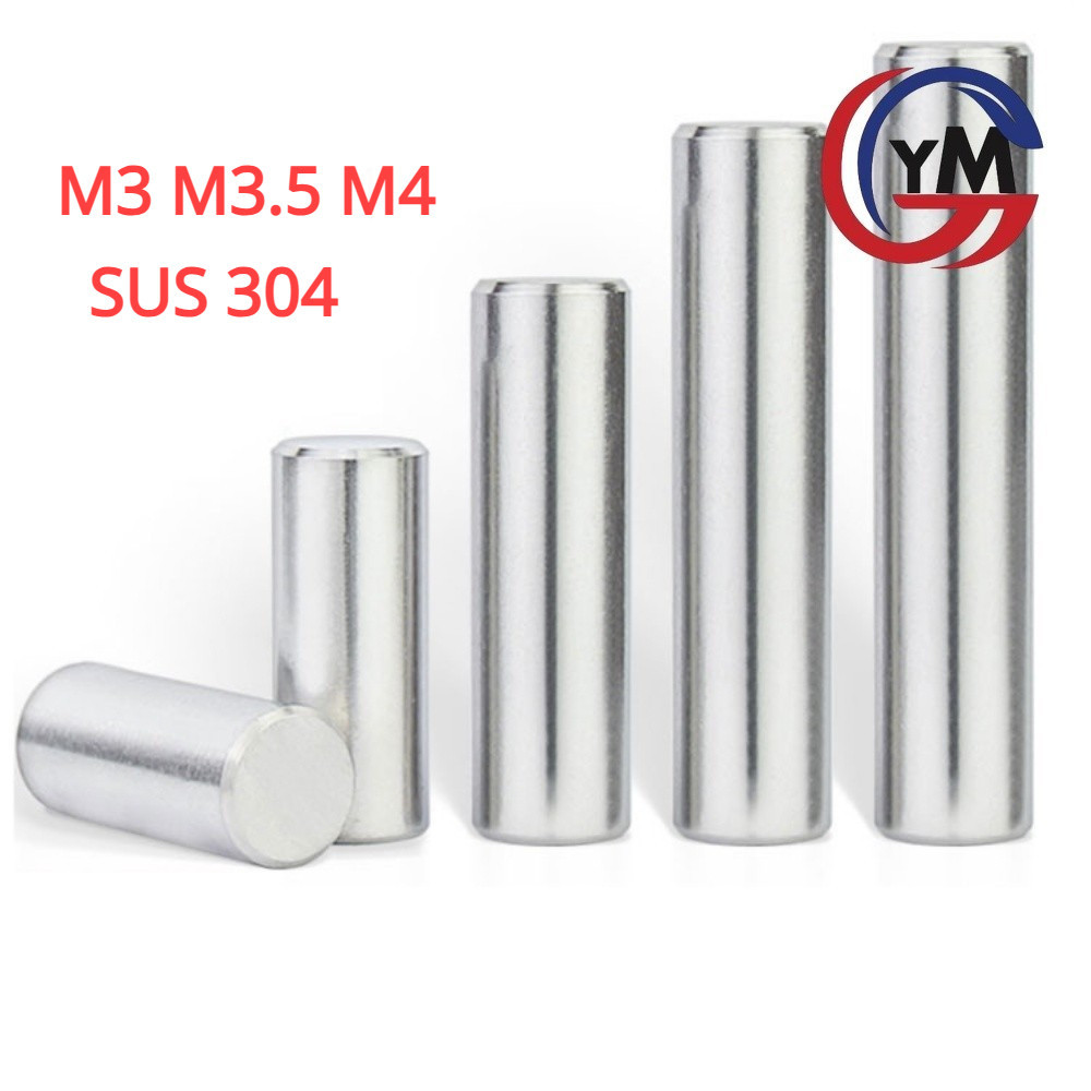 [ Ymh1] หมุดพิน ปิ๊น สลัก แกนเดือย สแตนเลส 304 กลม / Solid Parallel / Dowel Pins SUS304 M3M3.5M4 ...