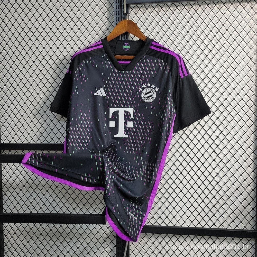 Black Bayern Munich Long Hack Men 23/24 BM CRXF เสื ้ อกีฬา | Shopee ...