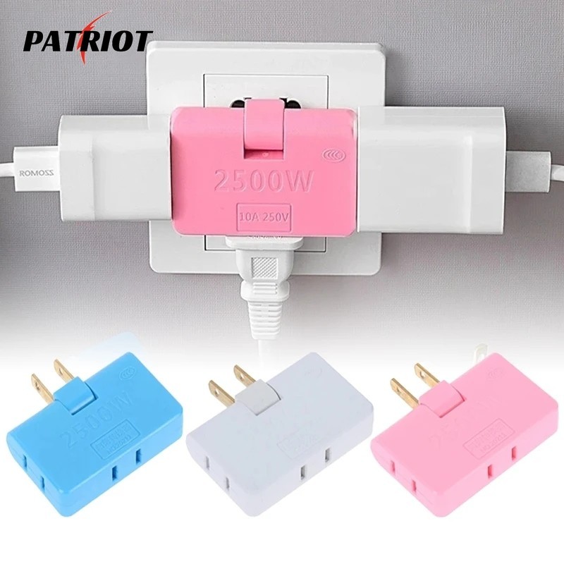 [PATRIO] 3 In 1 US Plug มัลติฟังก์ชั่น 180 องศา Rotatable Power Plug ...