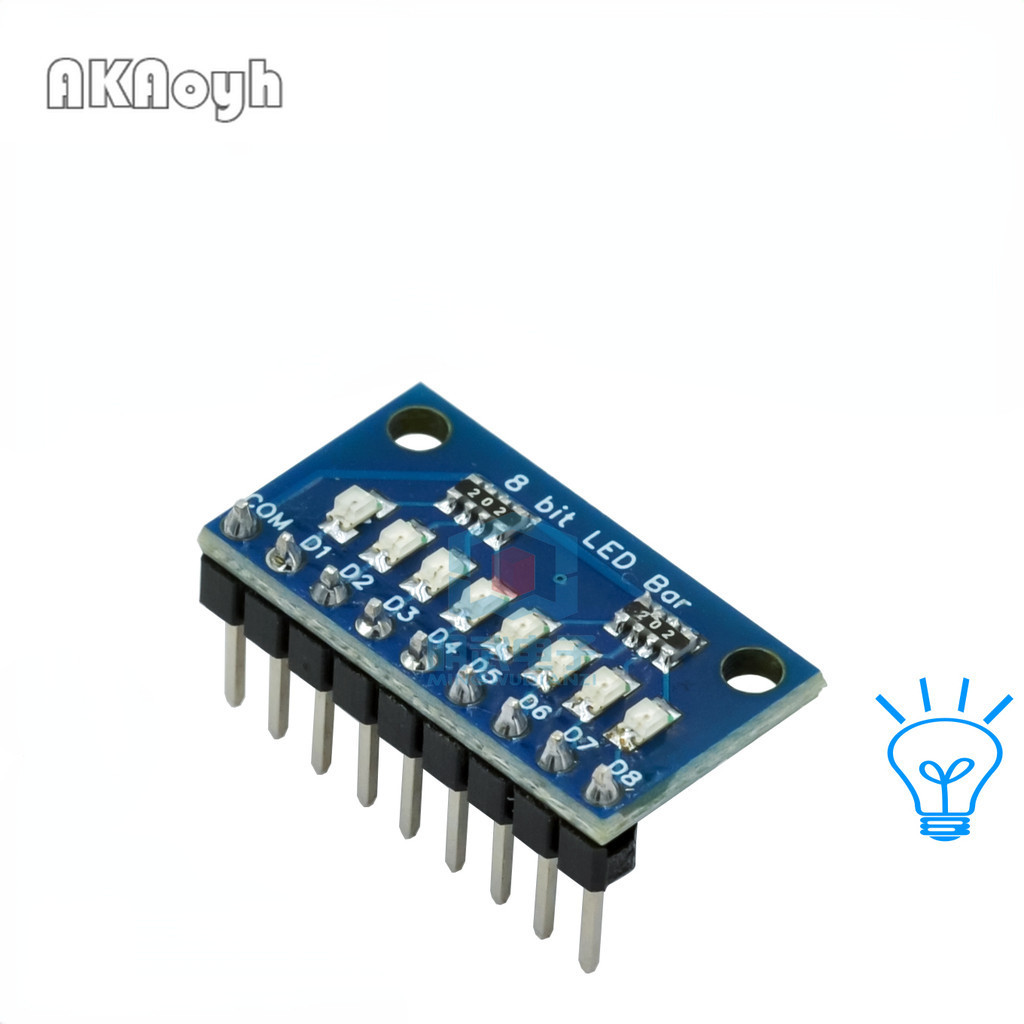 3.3v 5V 8-Bit Blue/Red Co-Anode/Cathode LED Indicator Module diy ...