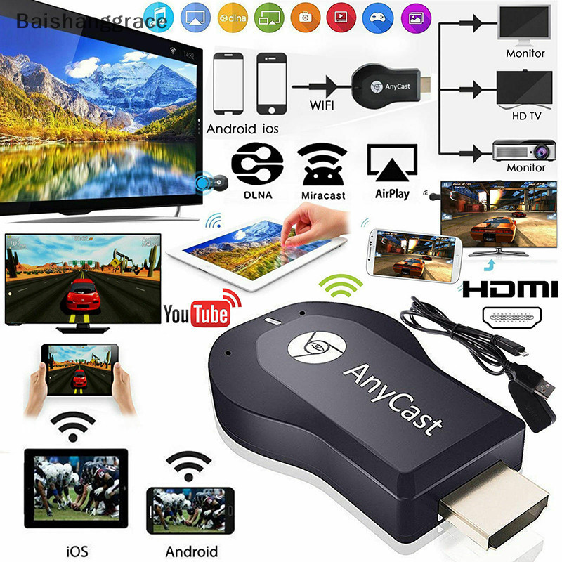 ของแท้ HDTV Anycast M9 plus Anycastปื hdmi wifi Display HD อุปกรณ์ร่วม ...