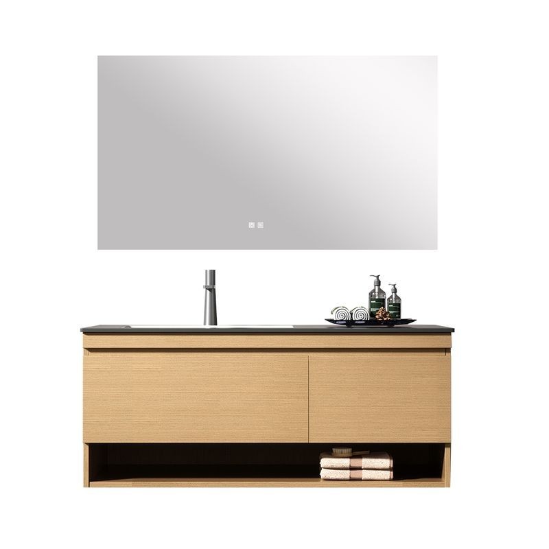 BATH&BATH BT-212 ชุดตู้วางอ่าง+ตู้กระจก ลายไม้ | Shopee Thailand