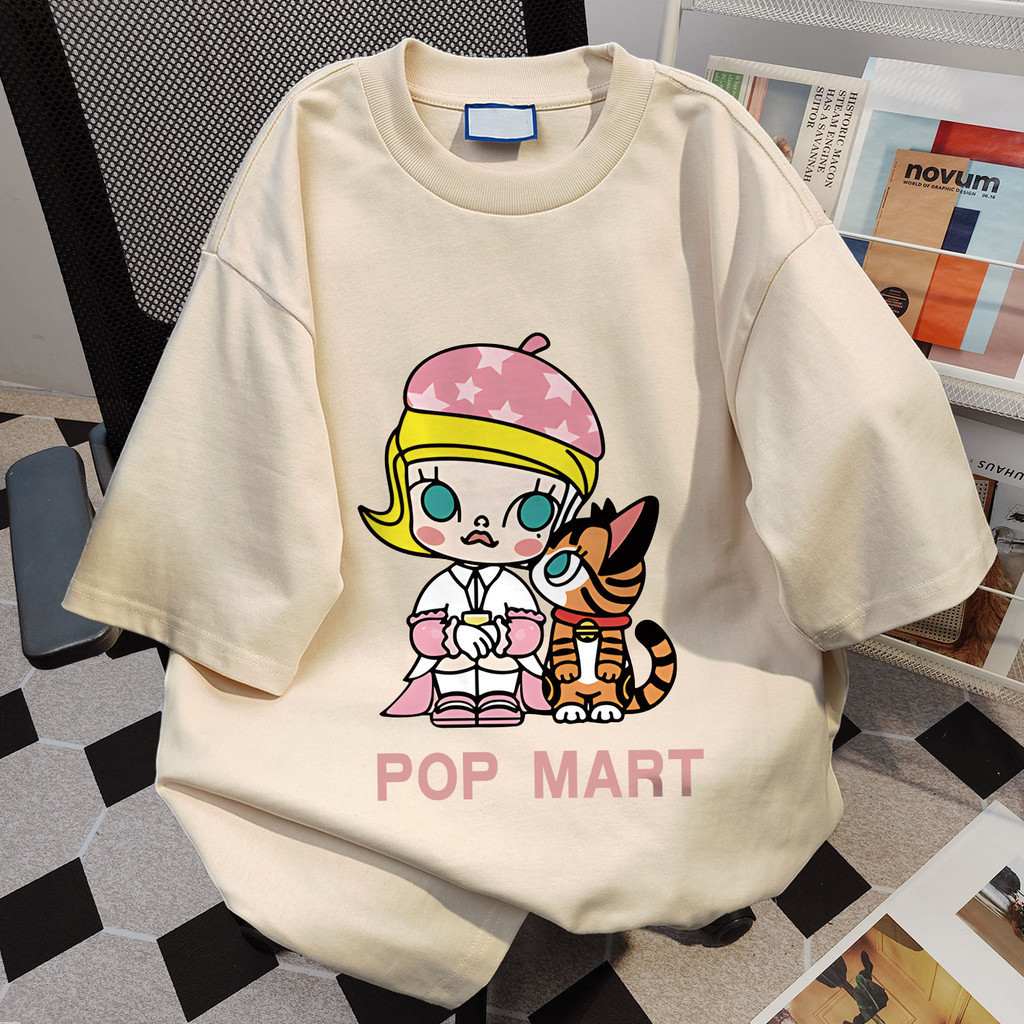 popmart molly (COD/24ชั่วโมง)TIHIK เสื้อยืดcotton100 โอเวอร์ไซส์ เนื้อ ...