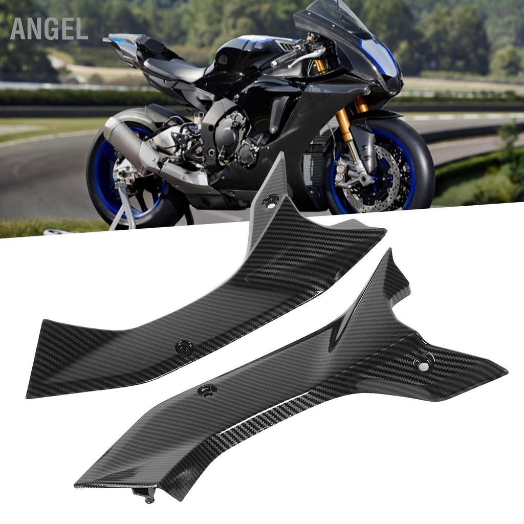 ANGEL คาร์บอนไฟเบอร์ด้านข้าง Air DUCT ฝาครอบ Fairing INSERT Part Fit สำหรับ Yamaha YZF R6 2017 ...
