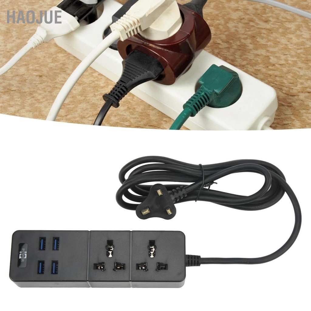 HaoJue Power Strip PC Copper Flame Retardant 2 Universal 4 USB ...