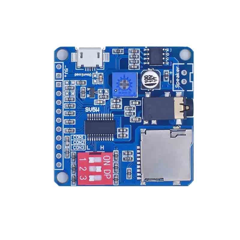 โมดูลเล่นเสียง DY-SV5W โมดูลการเล่นควบคุมพอร์ตอนุกรม เครื่องเล่น MP3 ท ...