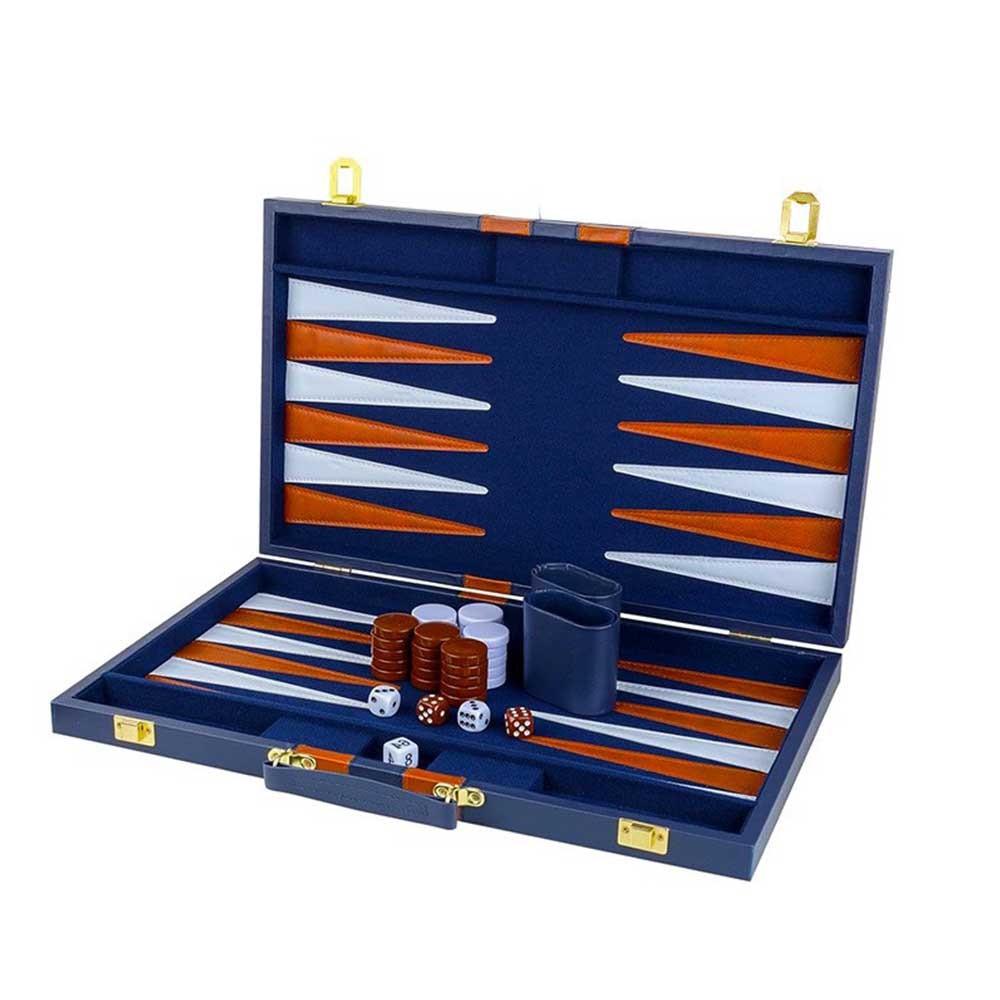 PVC Leather Backgammon Board Game Set, Portable Classic Strategy Game ...