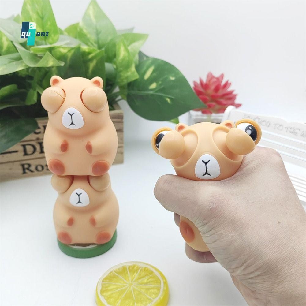 Quantumsky Capybara รูปร่างของเล่นบีบ,ไวนิล Blow Bubble Squeeze Sensory ของเล่น, หยิกนวดแปลกใหม่ ...
