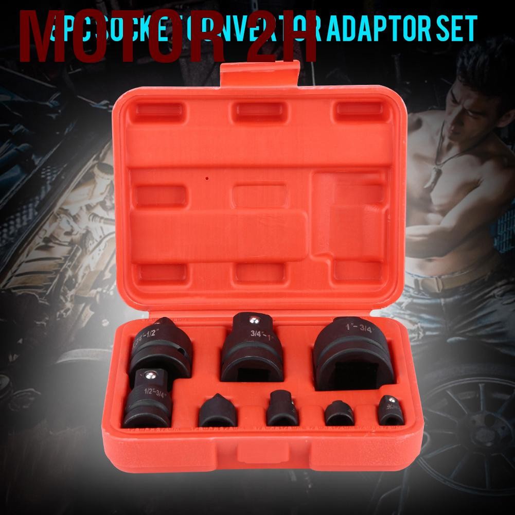 Motor 2H Socket Reducer Set Adapter Portable Rustproof Chrome ...