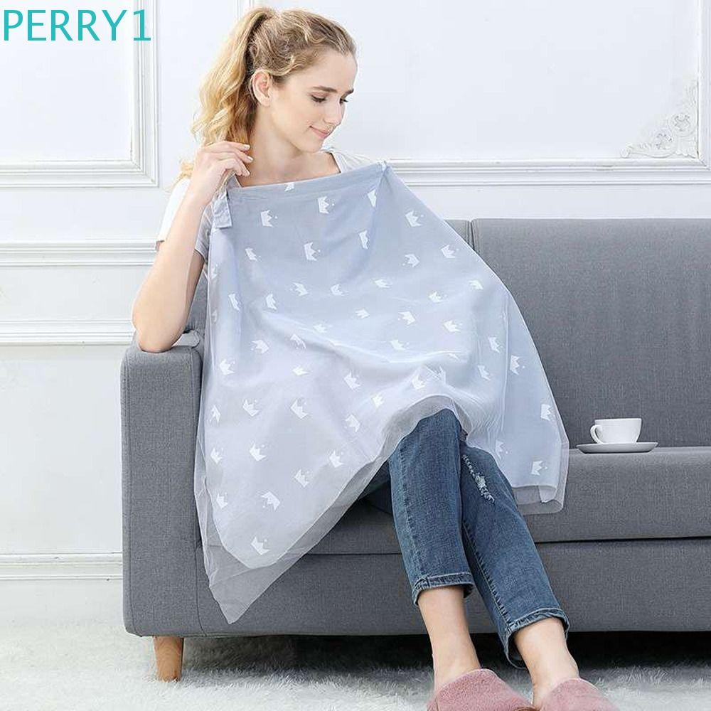 Perry ผ้าคลุมให้นม Breathable ปฏิบัติสองชั้นผ้าฝ้ายมงกุฎลิงให้อาหารผ้าคลุมให้นม | Shopee Thailand