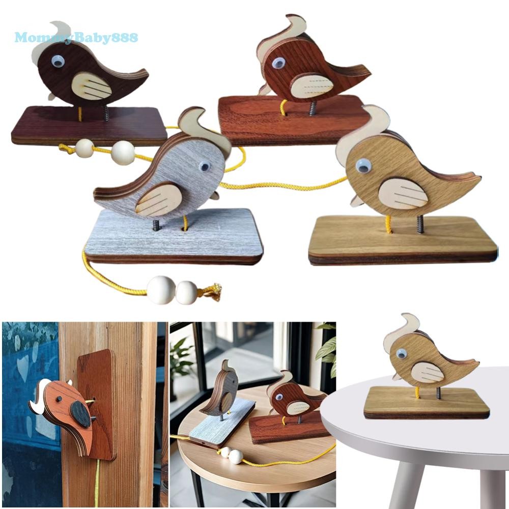 Hot Wooden Woodpecker Door Bell Creative Cute Door Knocker DIY Artistic ...