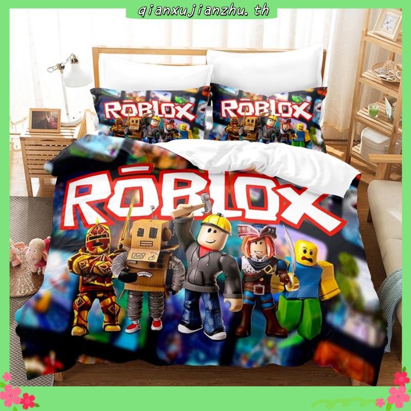 Minecraft Roblox 2 In 1 ชุดเครื่องนอนผ้าปูที่นอนปลอกหมอนผ้านวมล้างทํา ...