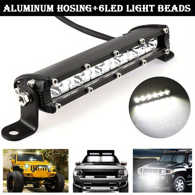 7inch/17.78cm 6LED Auto Light Bar Spotlight ลูกปัด Ultra-thin ขนาดเล ็ ...