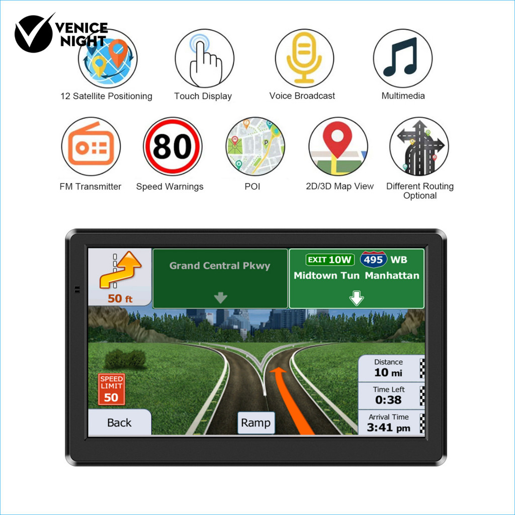 [VNMX] เครื่องนําทาง Gps หน้าจอสัมผัส 7 นิ้ว พร้อมแผนที่ฟรีตลอดชีวิต ...
