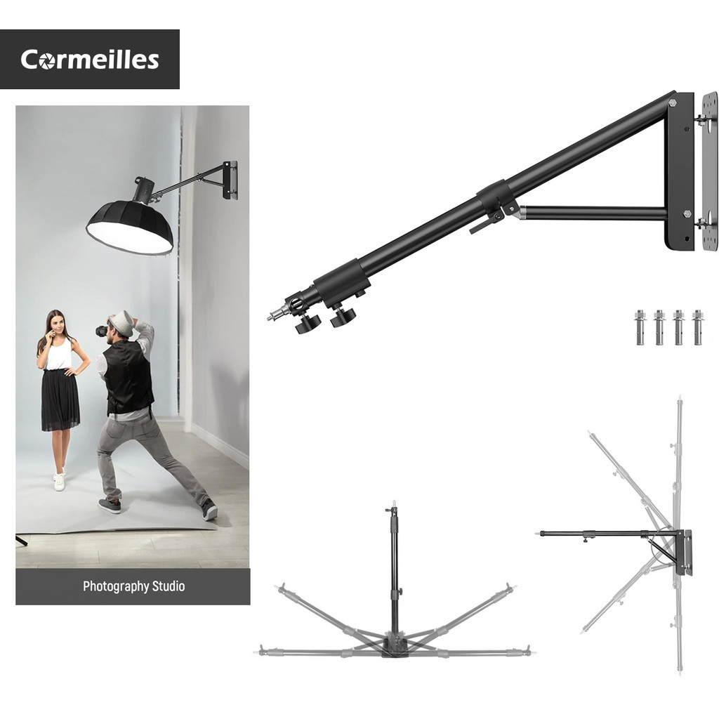 Ring Light Mount - Wall Mount Triangle Boom Arm Wall Stand รองรับ ...