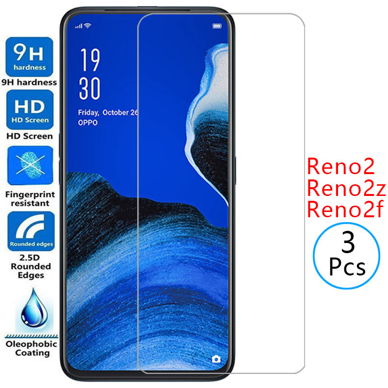 กระจกนิรภัยป้องกันสําหรับ oppo reno 2 2z 2f ป้องกันหน้าจอบน opp opo ...